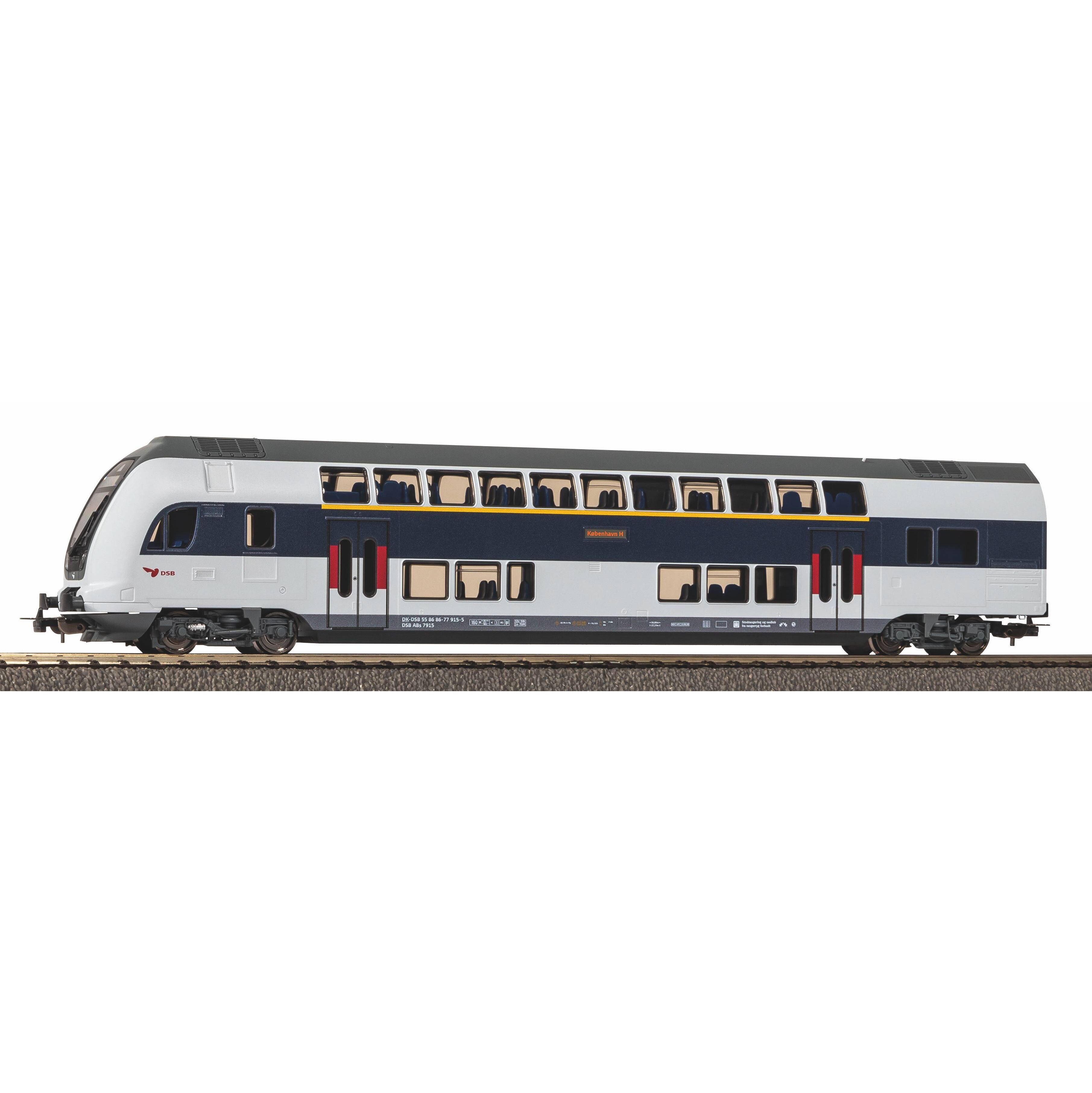 PIKO Doppelstock Steuerwagen DSB VI 1./2. Kl blau/weiss ARW05.58817 ...